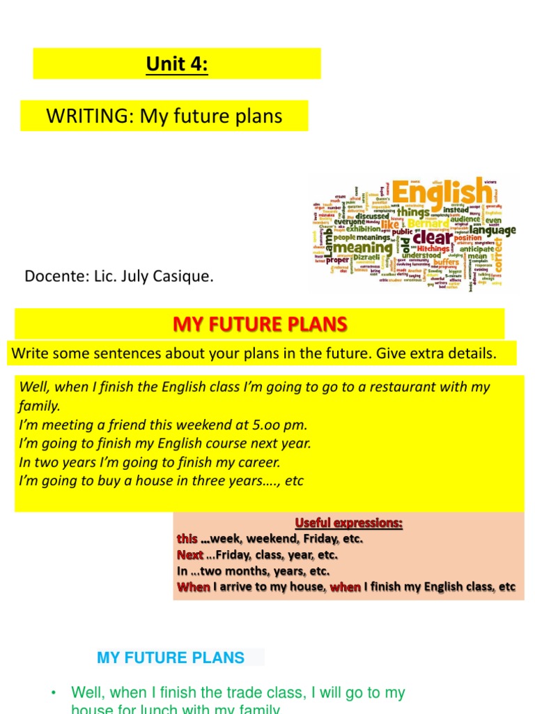 Unit 4 - Writing (Future) | PDF