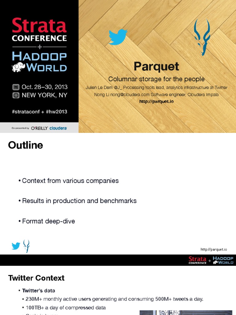 Parquet: Columnar Storage For The People | PDF | Apache Hadoop ...