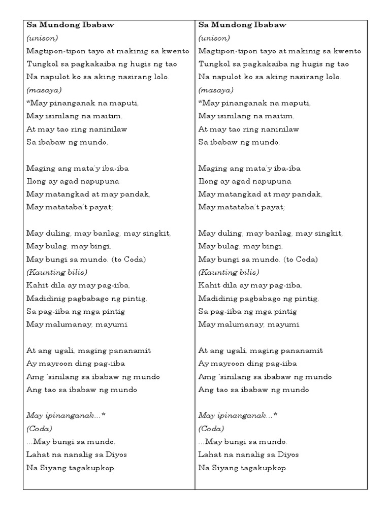 Sa Mundong Ibabaw | PDF
