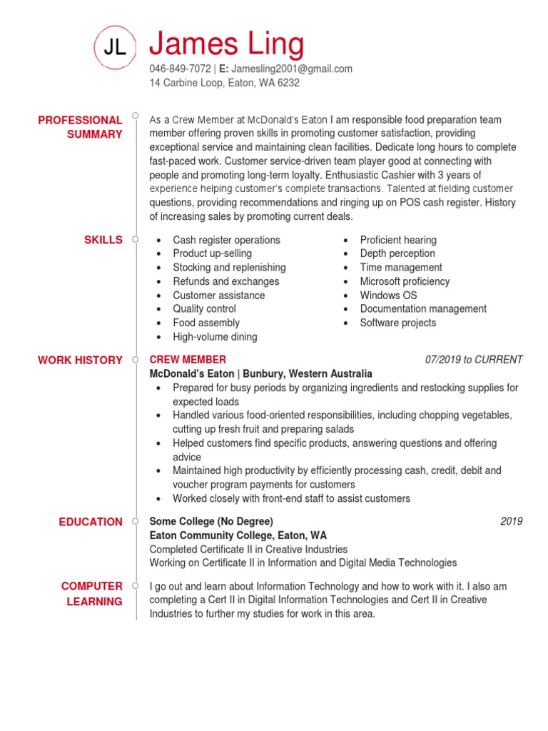 James Ling Resume | PDF | Point Of Sale | Business