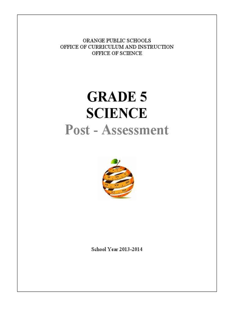 Grade 5 Science: Post - Assessment | PDF | Lever | Multiple Choice