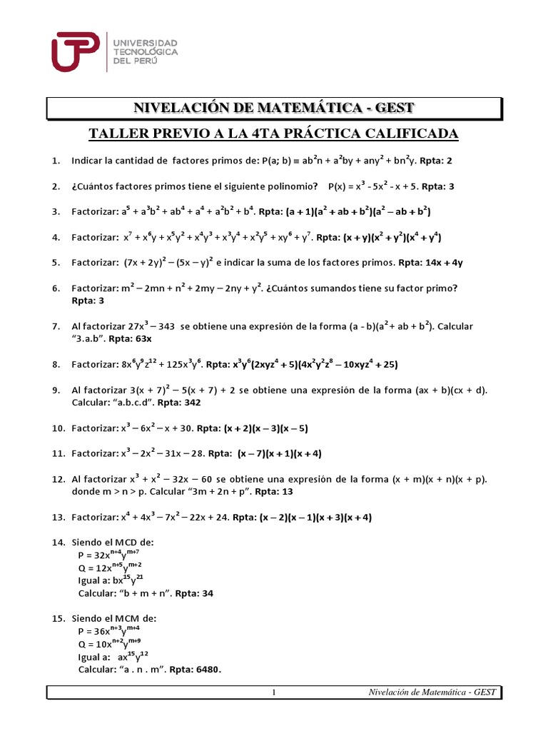 TV - Ejercicio Taller PC4 | PDF