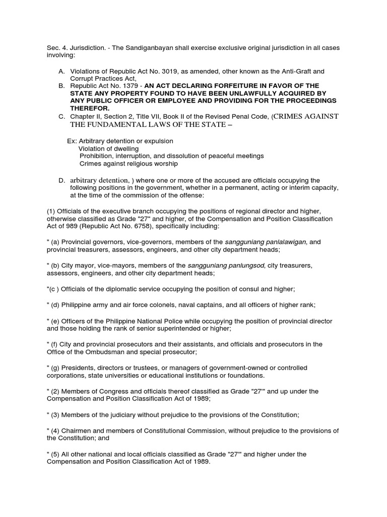 Ra 3019 - Anti Graft and Corrupt | PDF | Jurisdiction | Public Sphere