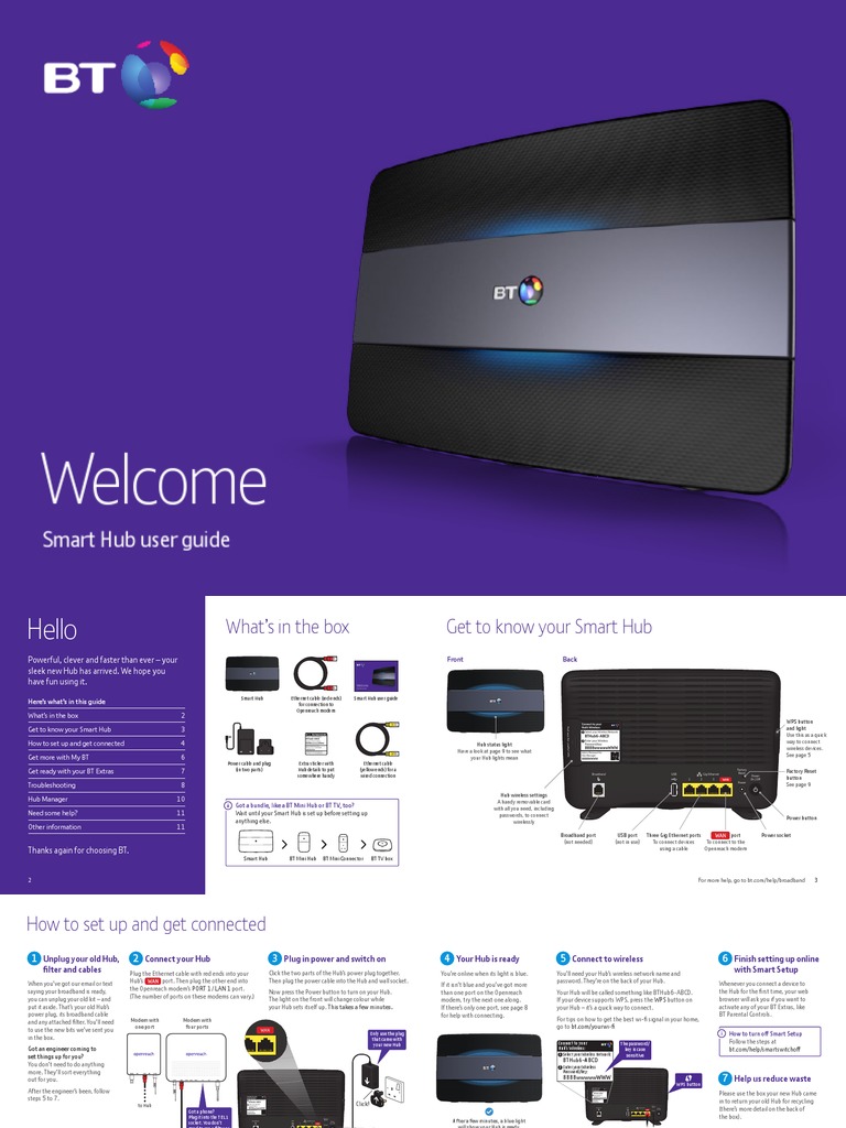 4043 BT Smart Hub-A SI FTTP User Guide 084318 v2 1 | PDF | Electrical ...