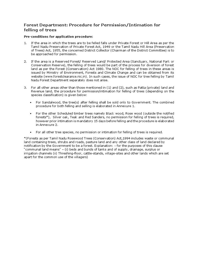Tree Felling Procedure | PDF | Lumber | Trees