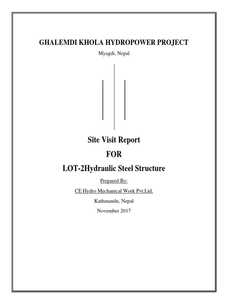 Site Visit Report | PDF | Hydropower | Hydraulic Engineering
