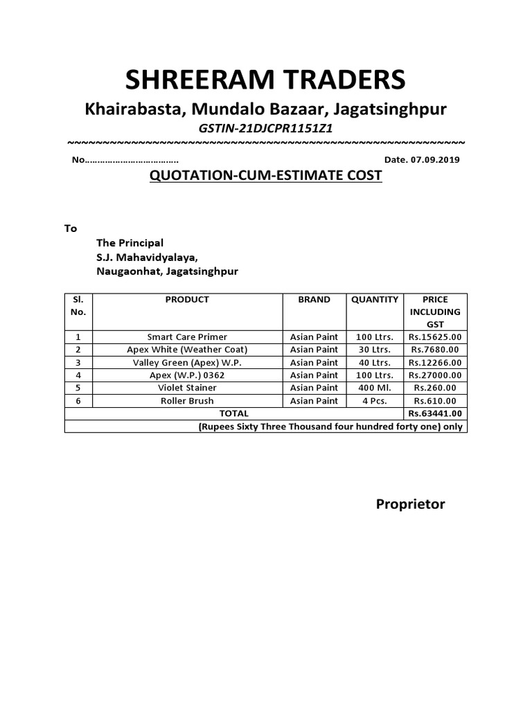 SHREERAM TRADERS | PDF | Economy Of Asia | Economy Of India
