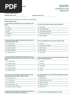 Oxford Knee Score Assessment Guide | PDF