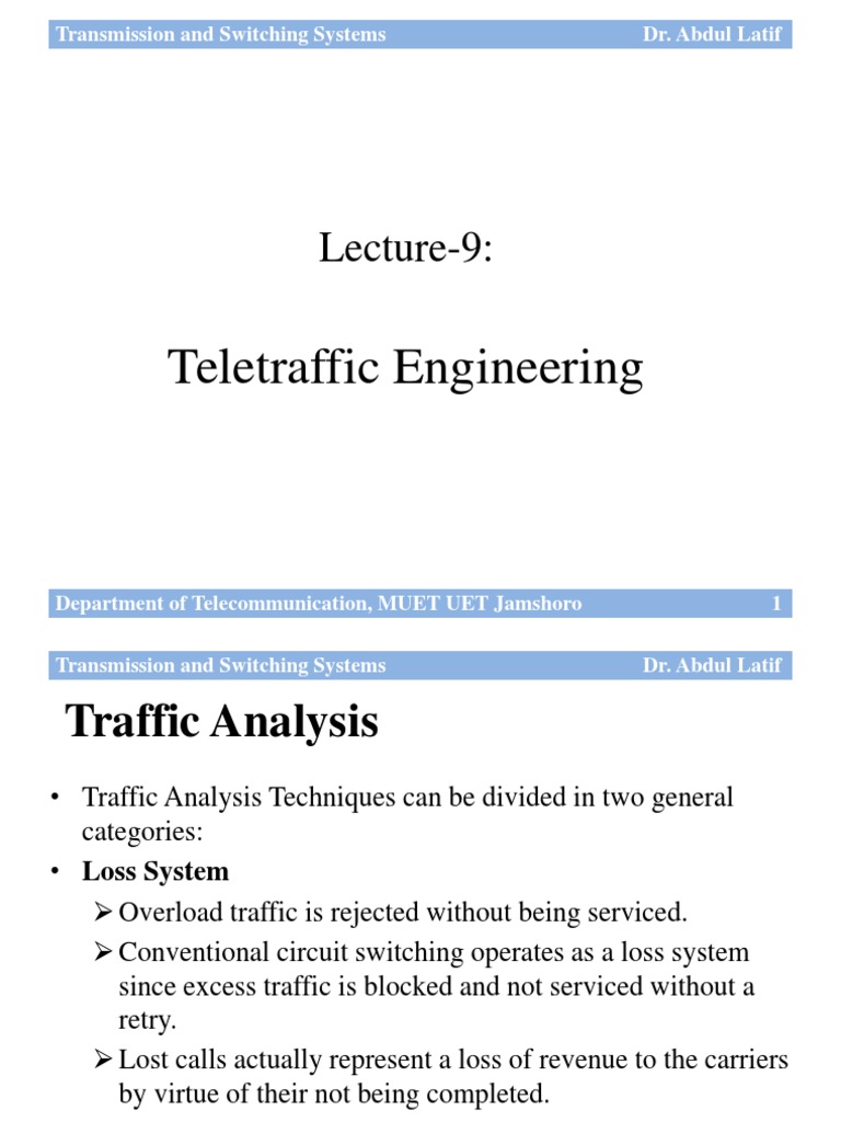 Teletrafic Engineering | PDF | Telephone Exchange | Computer Networking