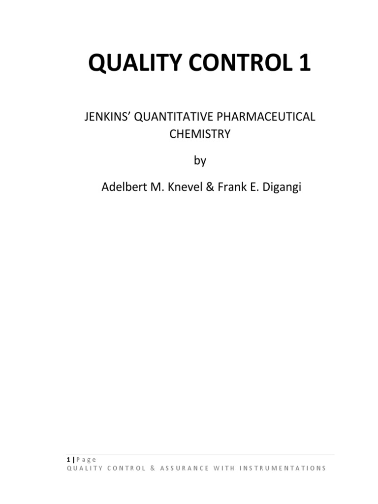 Quality Control & Assurance With Instrumentation | PDF | Titration ...