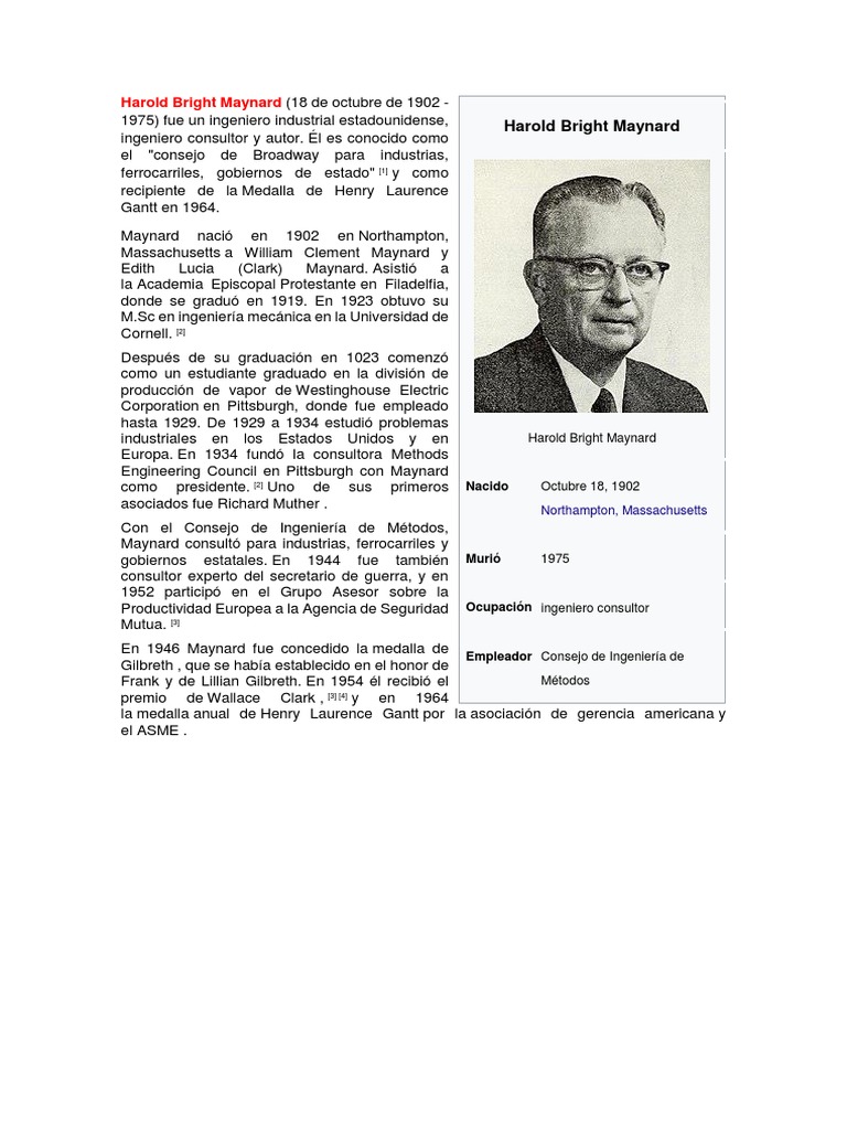 Harold Bright Maynard | PDF