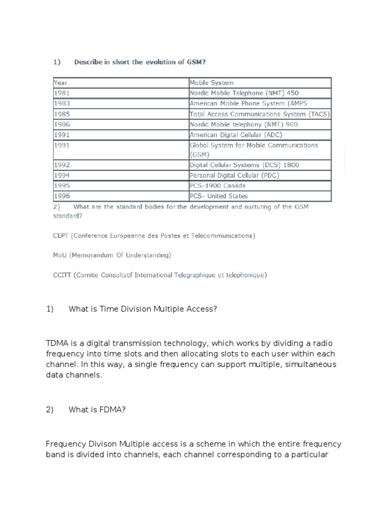 Basic Telecom Questions and Answers | PDF | Radio | Data Transmission