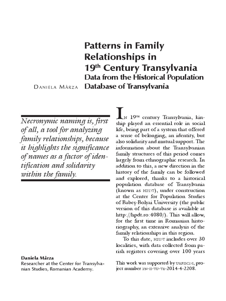 Patterns in Family Relationships | PDF | Grandparent | Sibling