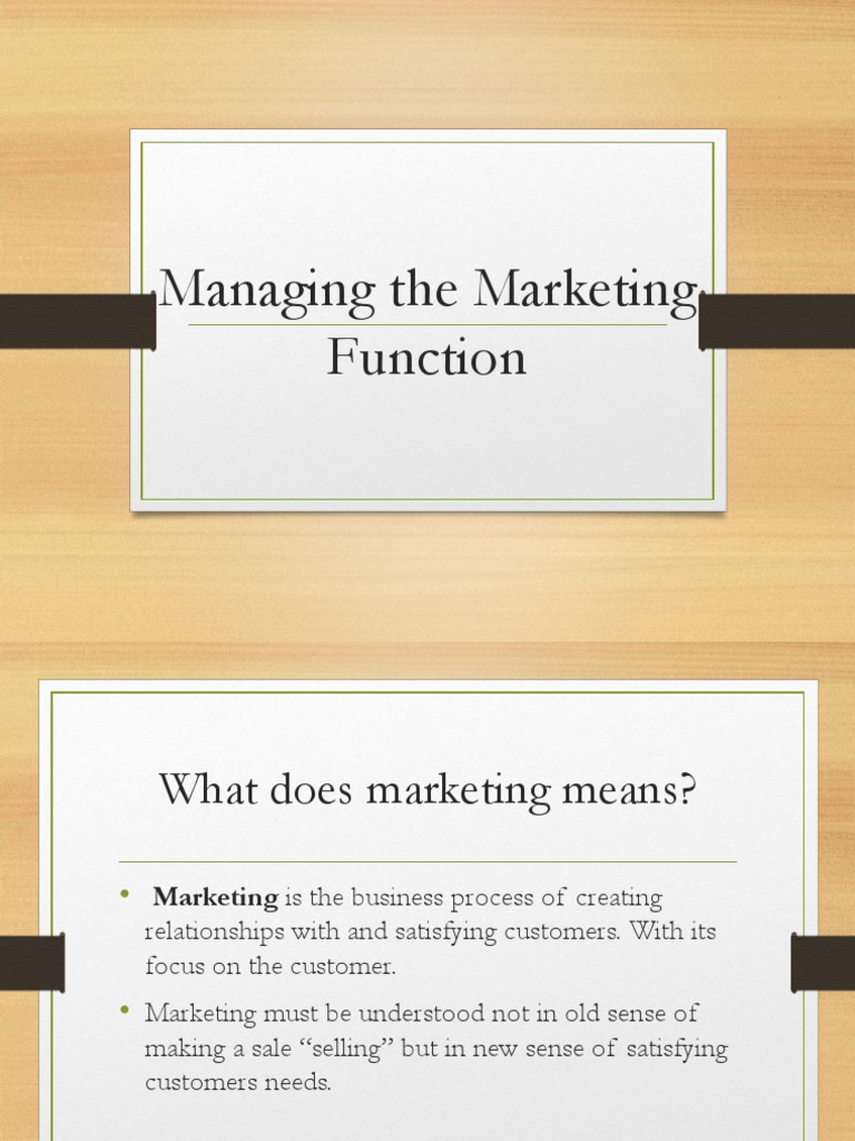 Managing Marketing Functions | PDF | Sales | Pricing