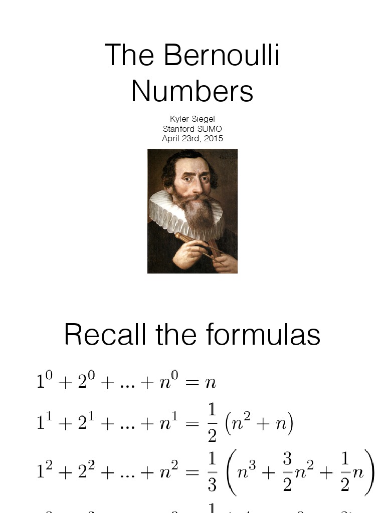 The Bernoulli Numbers | PDF | Prime Number | Group (Mathematics)