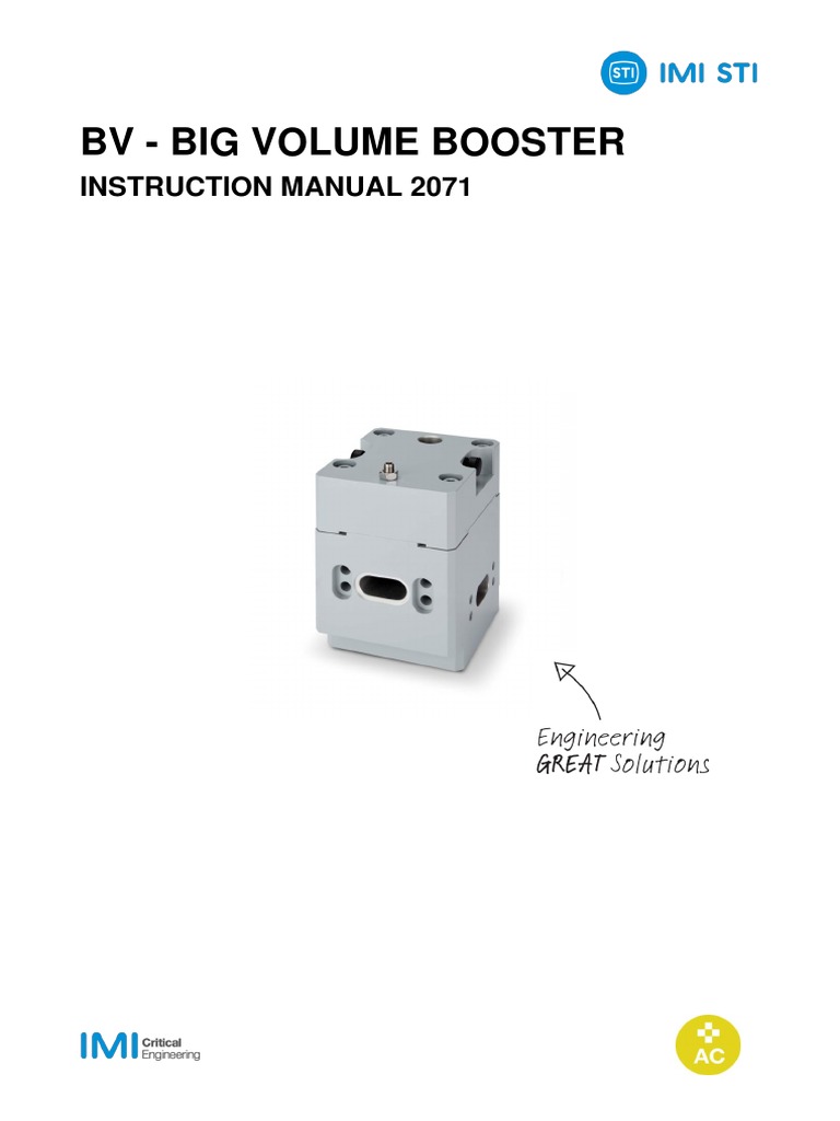 STI Volume Booster BV Principle | PDF | Valve | Throttle