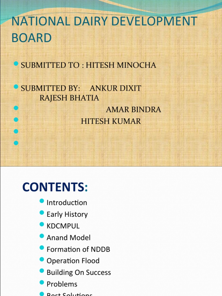 National Dairy Development Board | PDF | Dairy | Economies