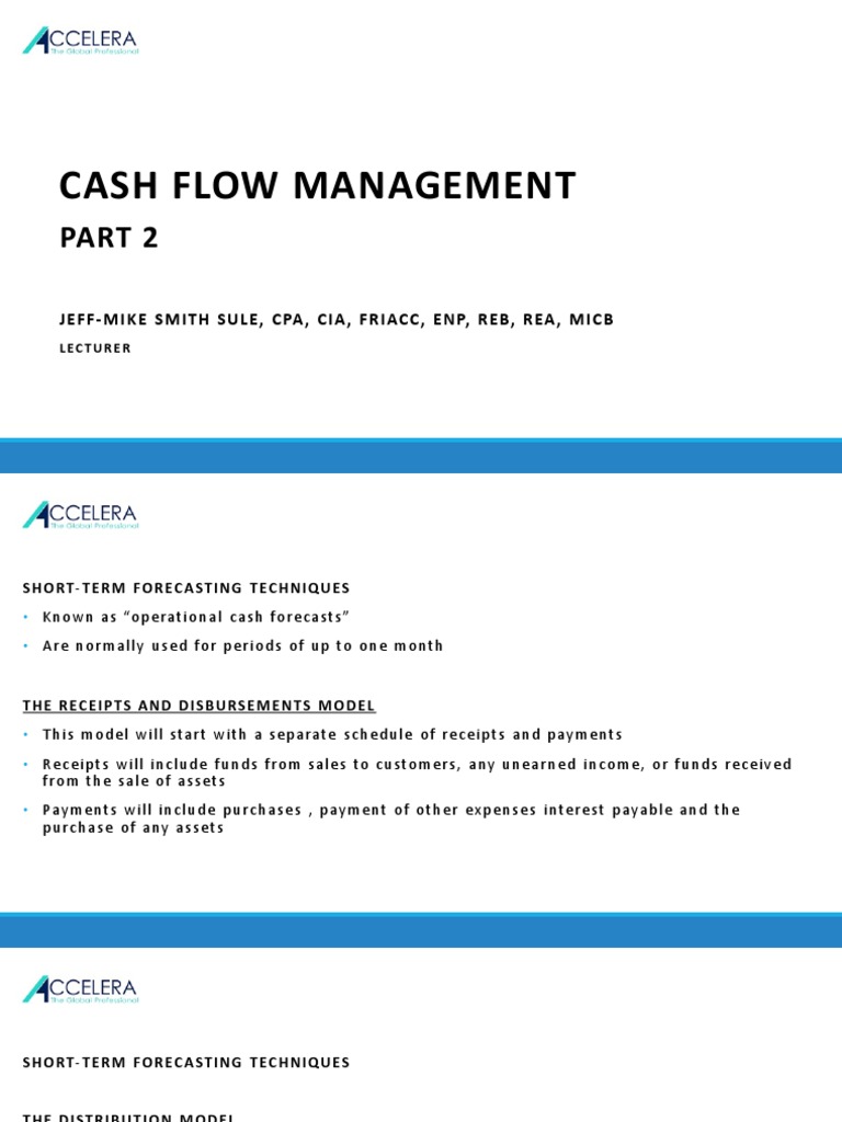 Cash Flow Management Techniques | PDF | Financial Economics | Accounting