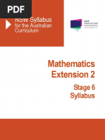 Mathematics Advanced Extension 1 and Extension 2 Reference Sheet PDF ...