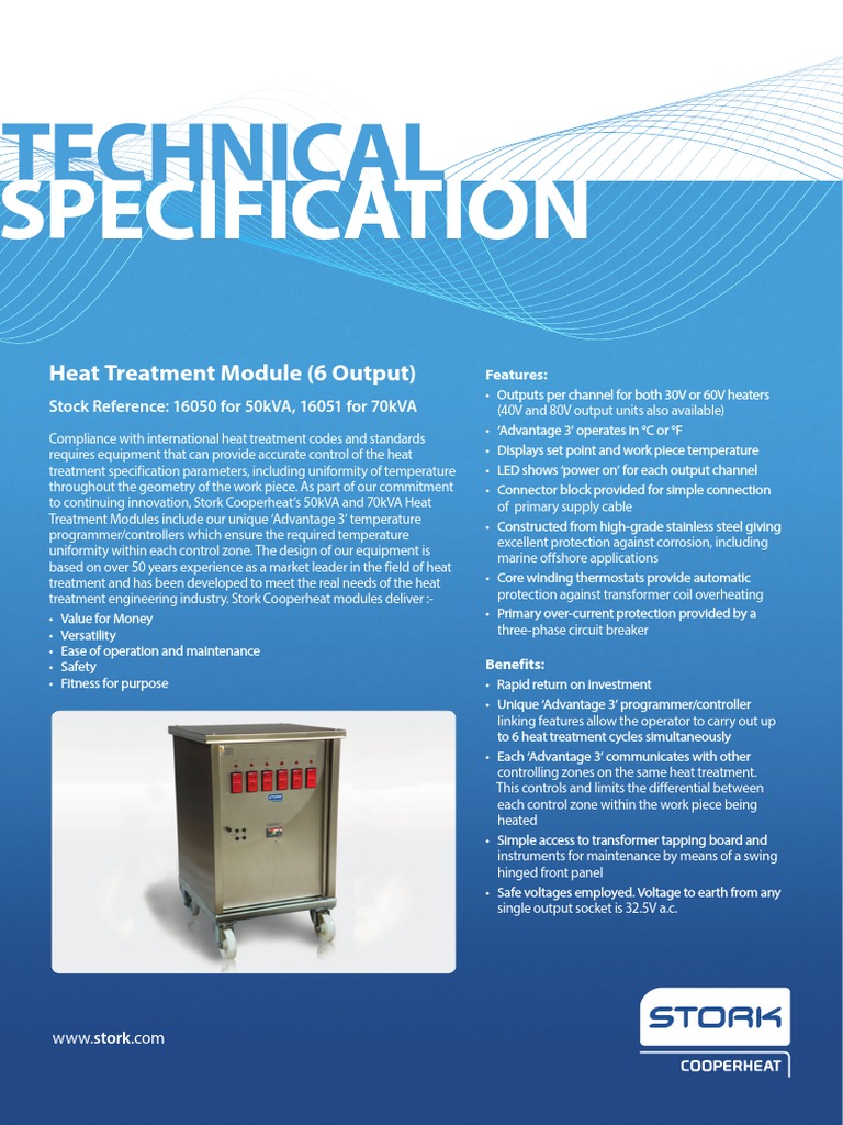 Stork Cooperheat Heat Treatment Module | PDF | Transformer ...