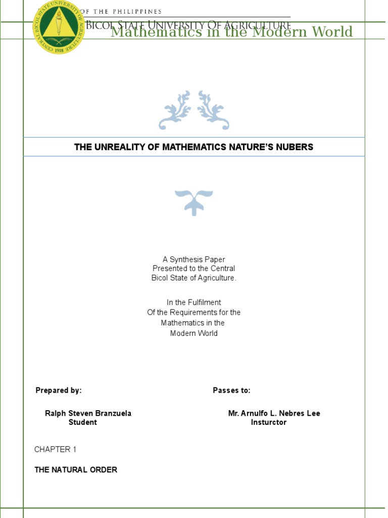 Synthesis Paper | PDF | Pattern | Teaching Mathematics