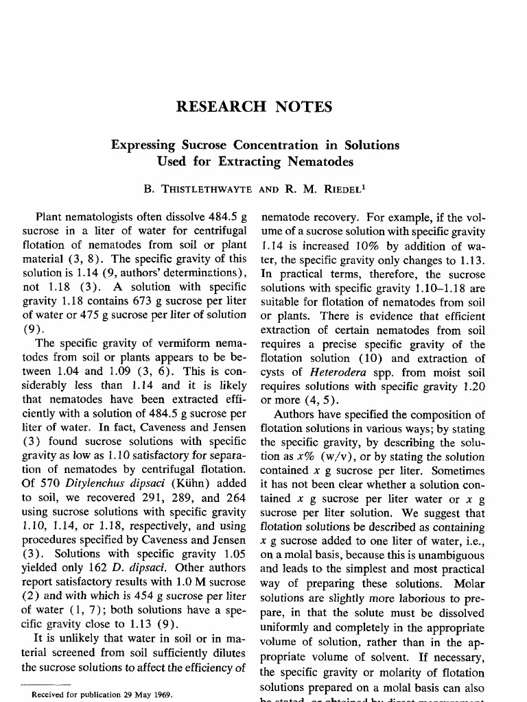 Sucrose Solution | PDF | Solution | Chemistry