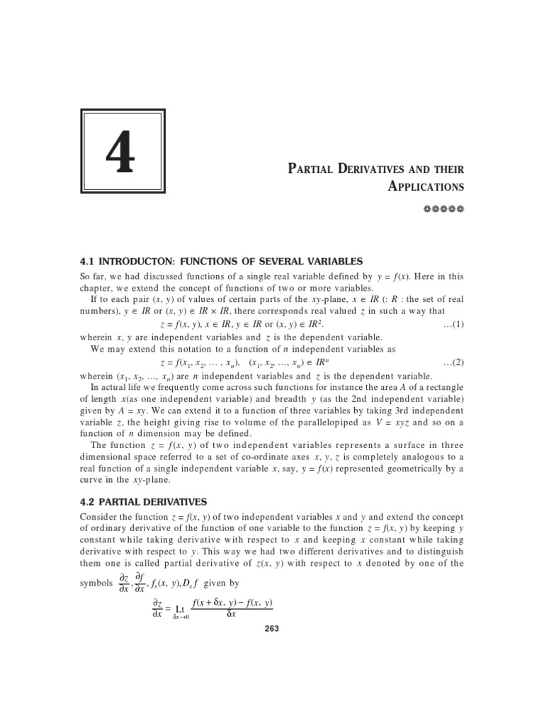 Applications of Partial Derivatives | PDF | Derivative | Variable ...