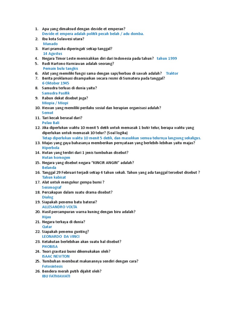 Soal Ipu | PDF | Perjalanan