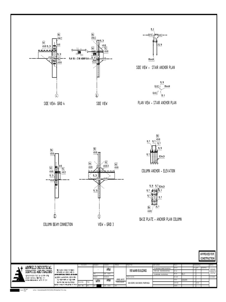 Side View - Stair Anchor Plan: Amweld Industrial | PDF | Computer File ...