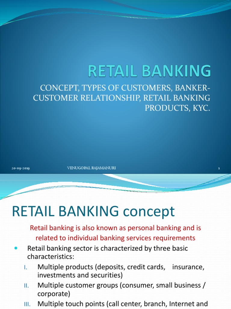 16.retail Banking-Concept, Customers and Products | PDF | Deposit ...