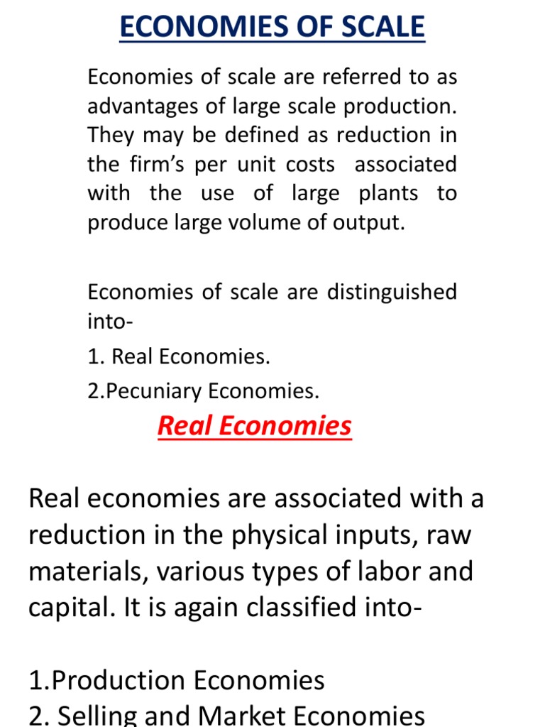 Economies of Scale | PDF | Economies Of Scale | Business Economics