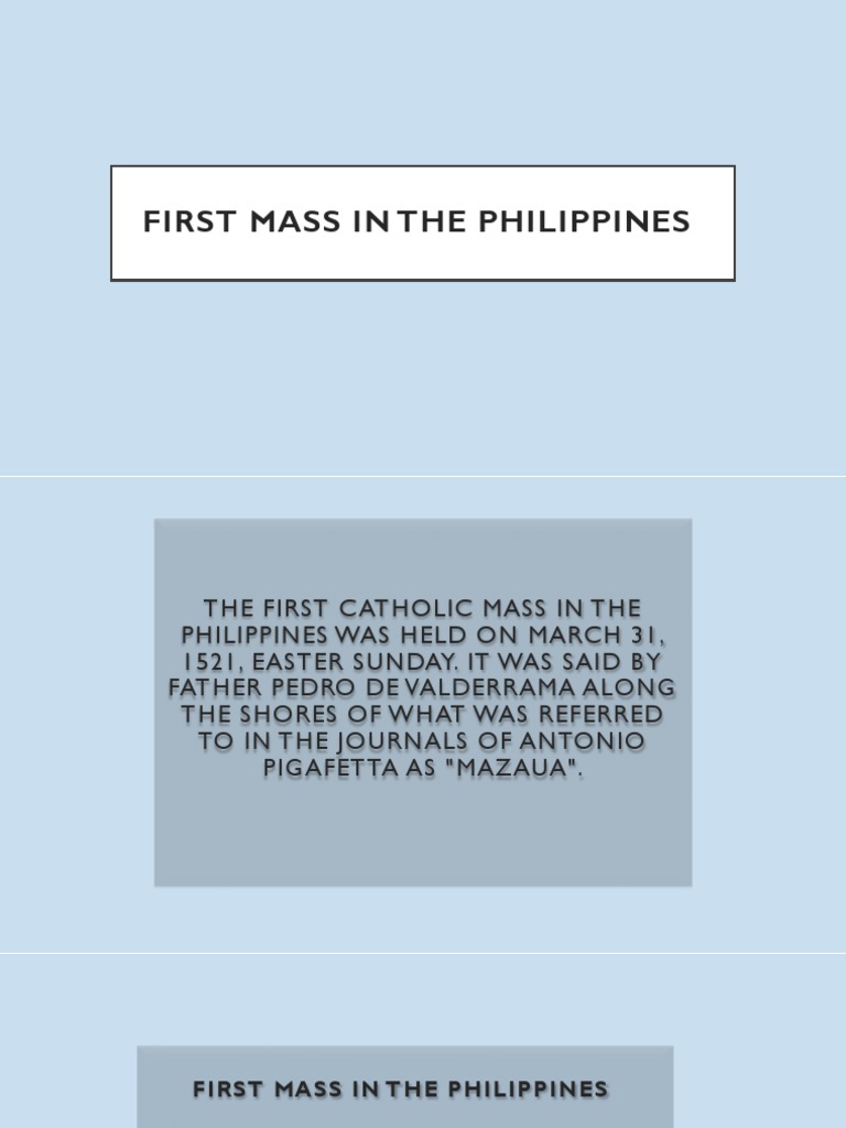 First Mass | PDF | Early Modern Period | Philippines