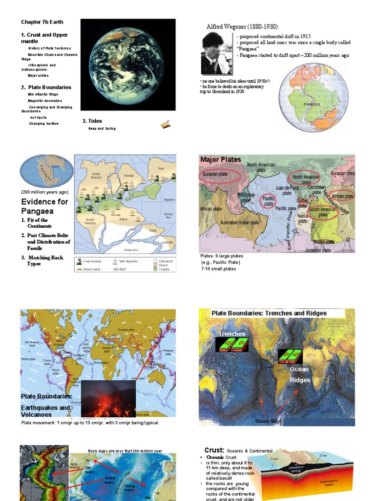 Evidence For Pangaea: Alfred Wegener (1880-1930) | PDF | Plate ...