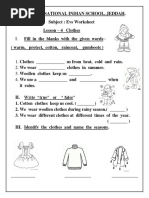Class 2 Evs Worksheet 1 LN 3 Types of Houses | PDF