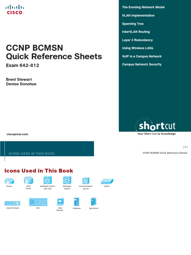 CCNP BCMSN Quick Reference Sheets: Exam 642-812 | PDF | Network Switch | Computer Network