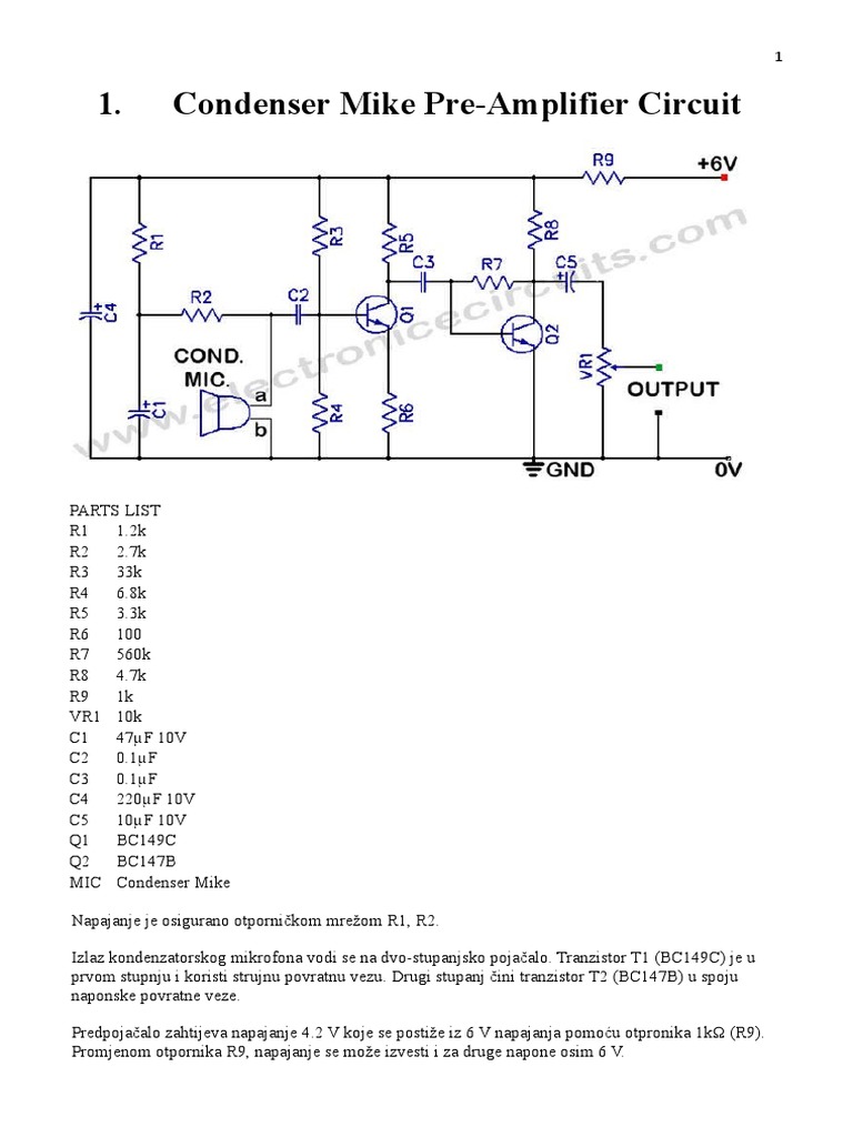 Condenser Mike Preamplifier | PDF
