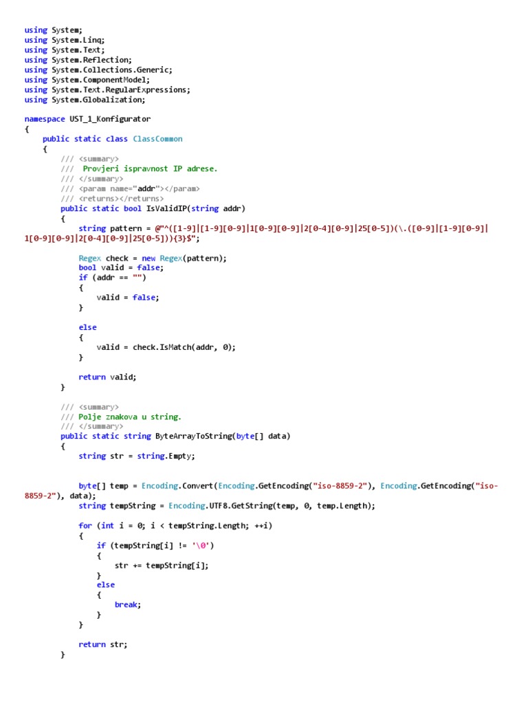 Csharp Some Conversions Pdf Ip Address String Computer Science