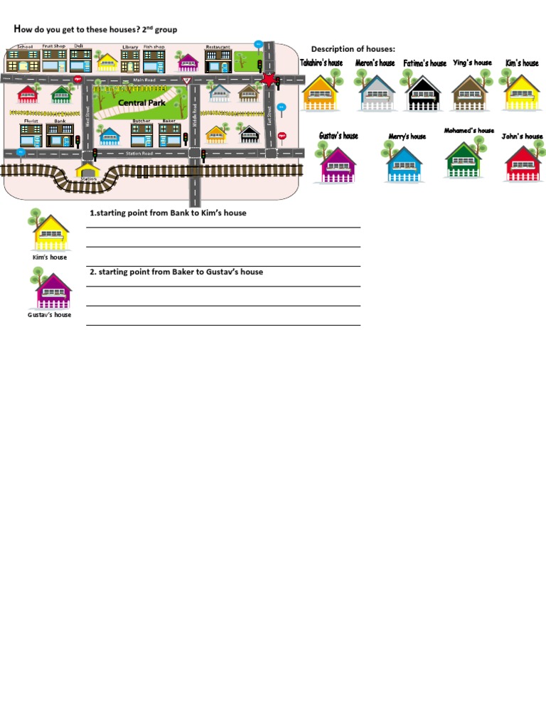 Giving and Asking Direction Map Handout | PDF