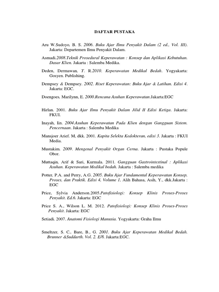 Daftar Pustaka Gastritis | PDF