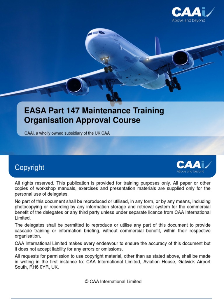 Easa 147 Template | PDF | Electrical Connector | Copyright