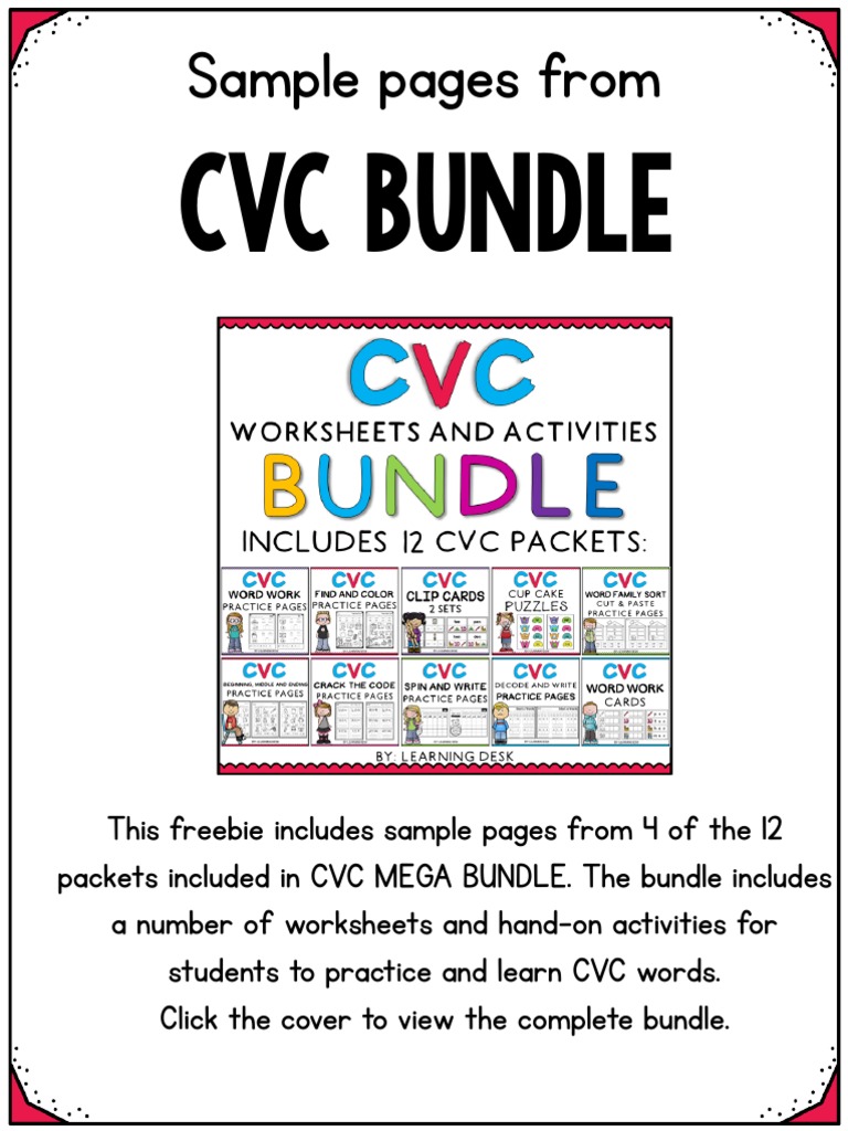 CVC Bundle: Sample Pages From | PDF