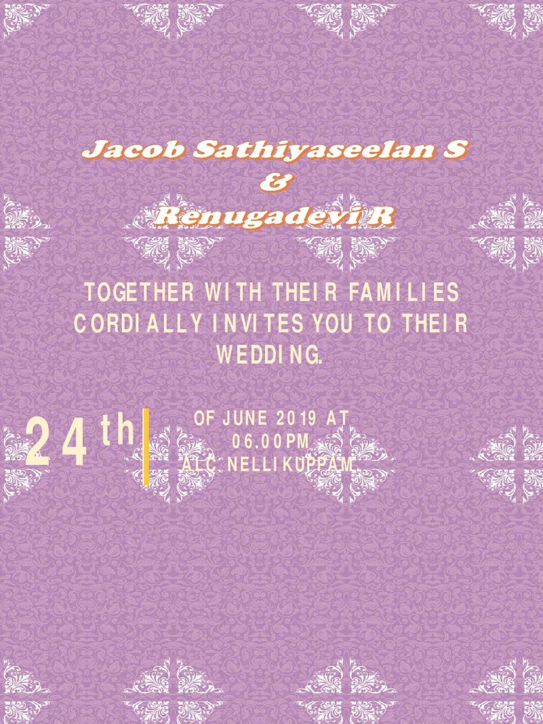 Marriage Invitation Sample | PDF