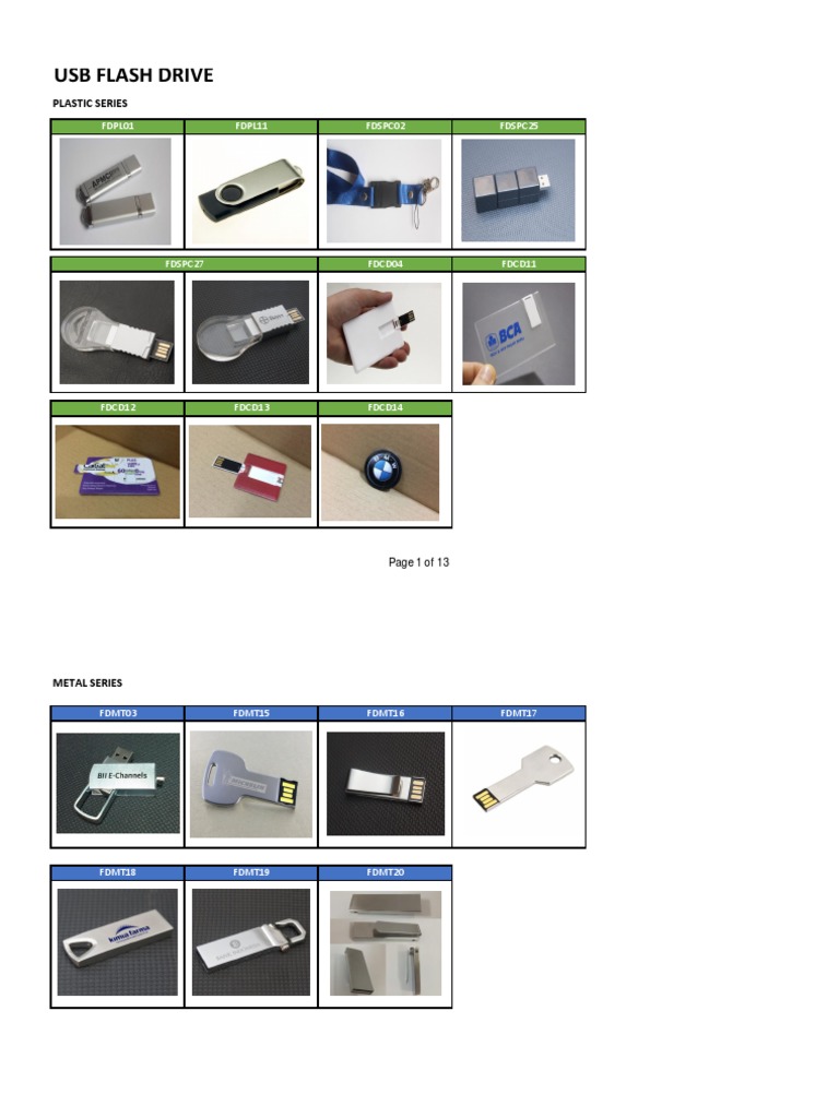 Usb Flash Drive: Plastic Series | PDF | Computer Hardware | Office ...