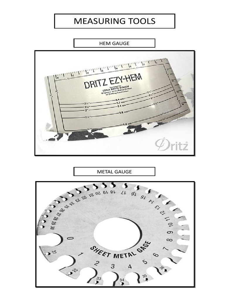 Measuring Tools: Hem Gauge | PDF | Home & Garden