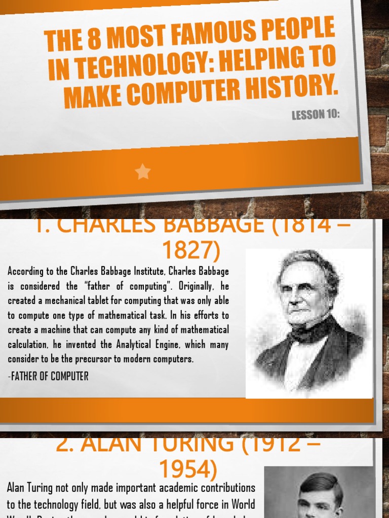 U1 l10 The 8 Most Famous People in Technology | PDF | Computer Science ...