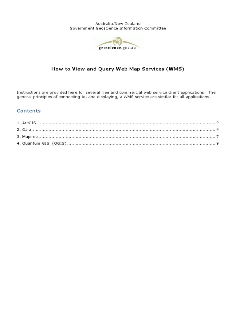 WMS Instructions Aug 2015 PDF | PDF | Arc Gis | Computing