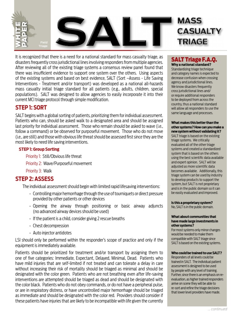 SALT Triage | Download Free PDF | Medicine | Medical Specialties