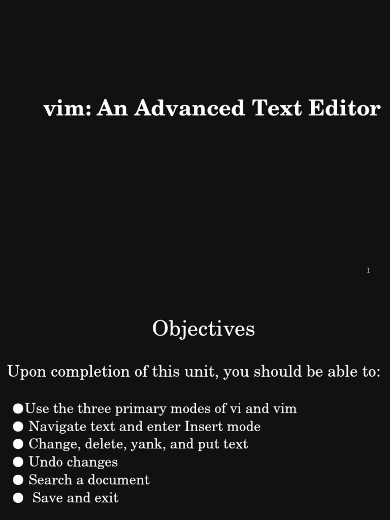Vim An Advanced Text Editor | Download Free PDF | System Software ...