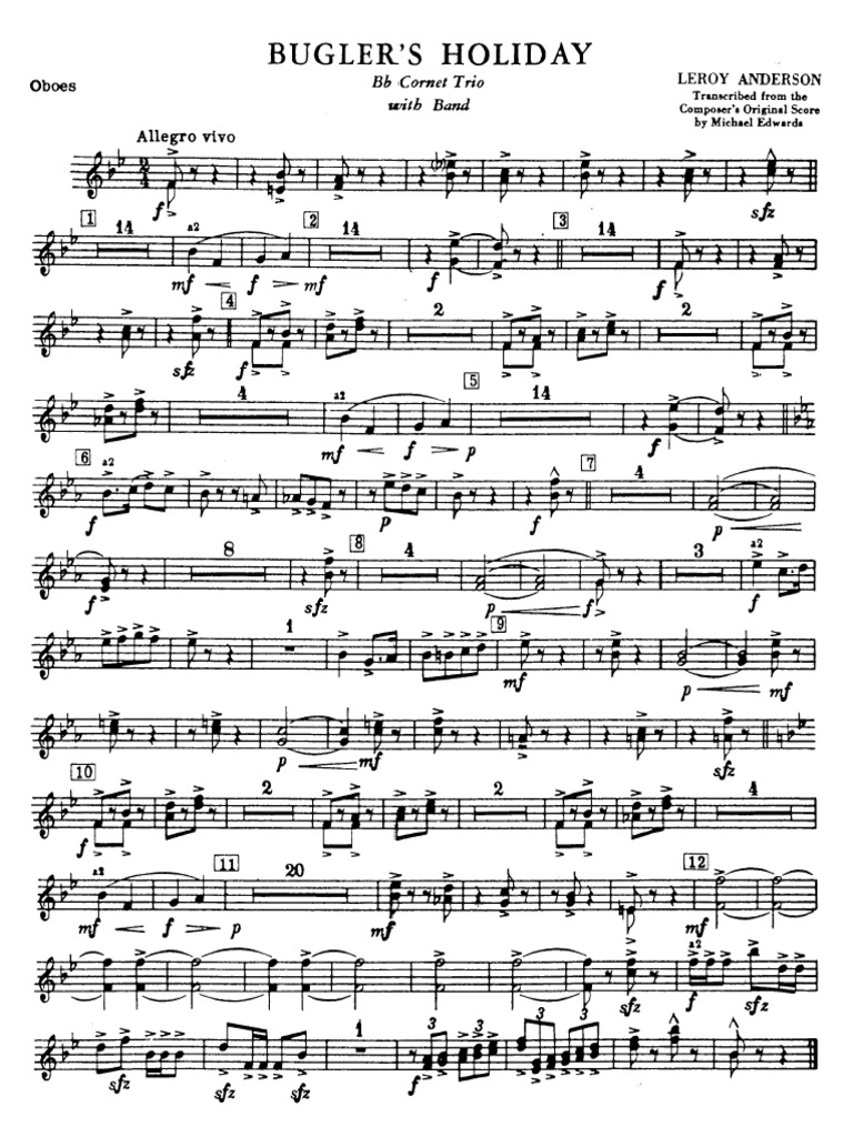 Bugler S Holiday Leroy Anderson PDF | PDF