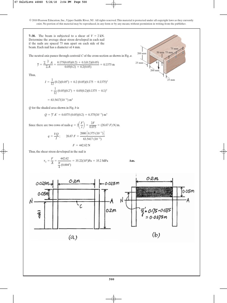 Connection Spacing Due To Shear | PDF | Beam (Structure) | Stress ...